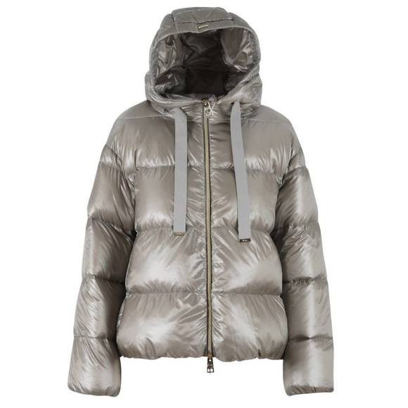 Herno | Jackets & Coats | New Herno Womens Short Hooded Puffer Jacket Coat Down Fill In Gray ...